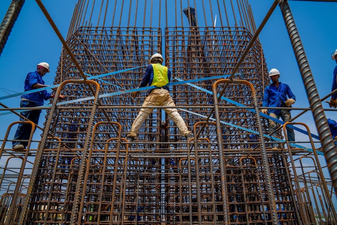 Images at the ongoing construction of Second Niger Bridge at Asaba ...