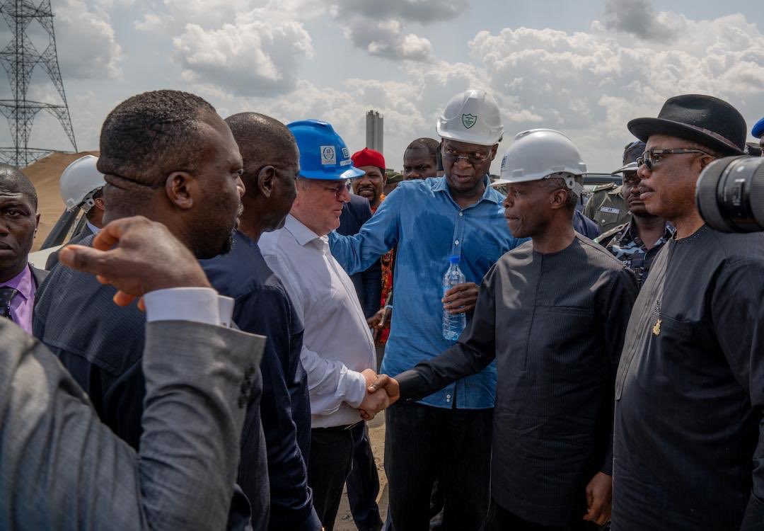 Images at the ongoing construction of Second Niger Bridge at Asaba ...