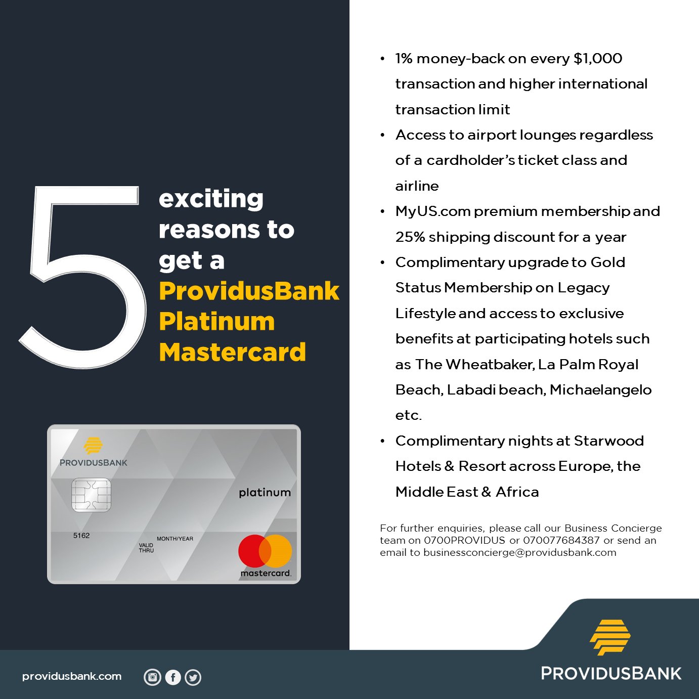 5 EXCITING REASONS TO GET A PROVIDUS BANK PLATINUM MASTERCARD - Brand Spur